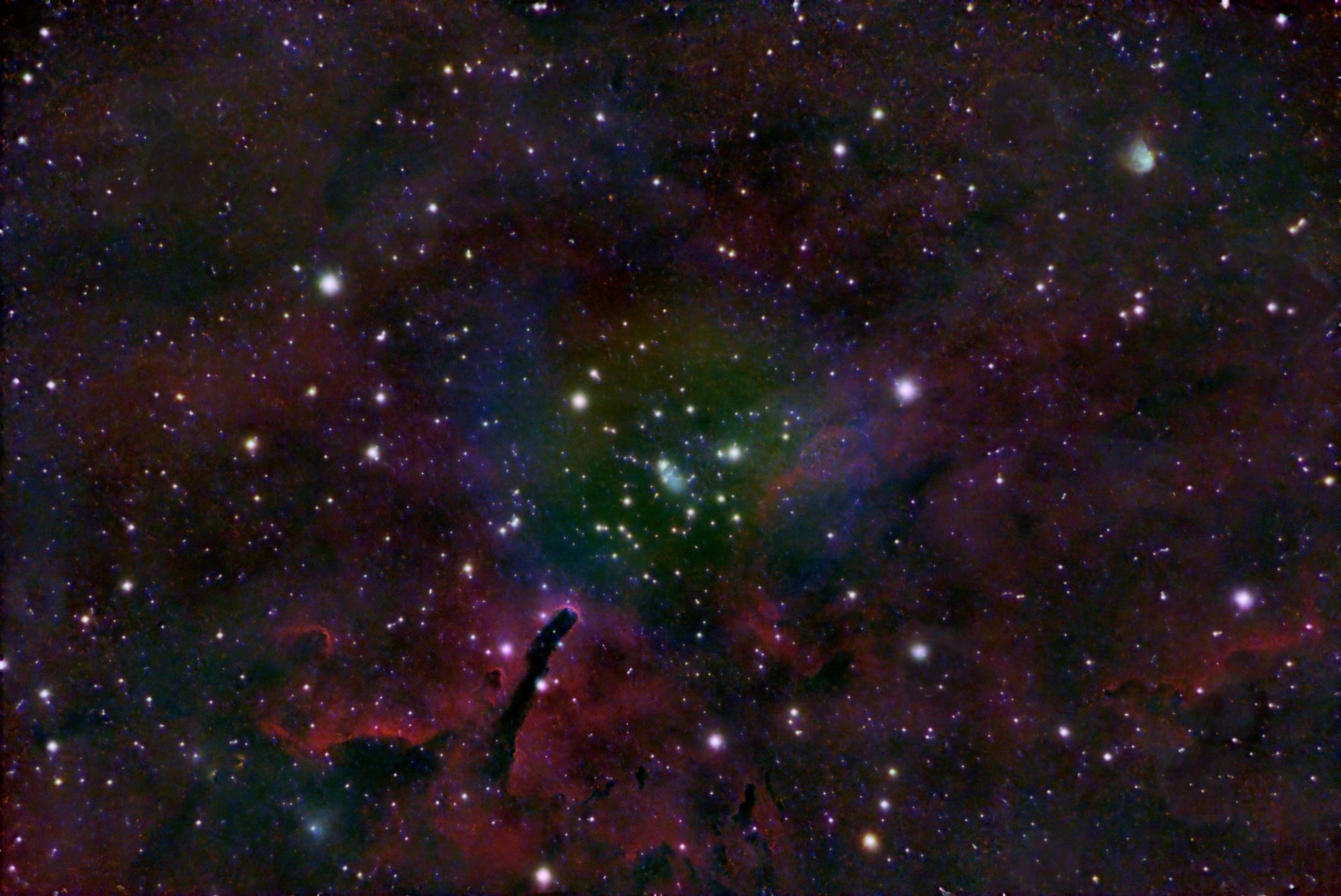NGC 7380 – Wizard Nebula – Wolf Run Observatory