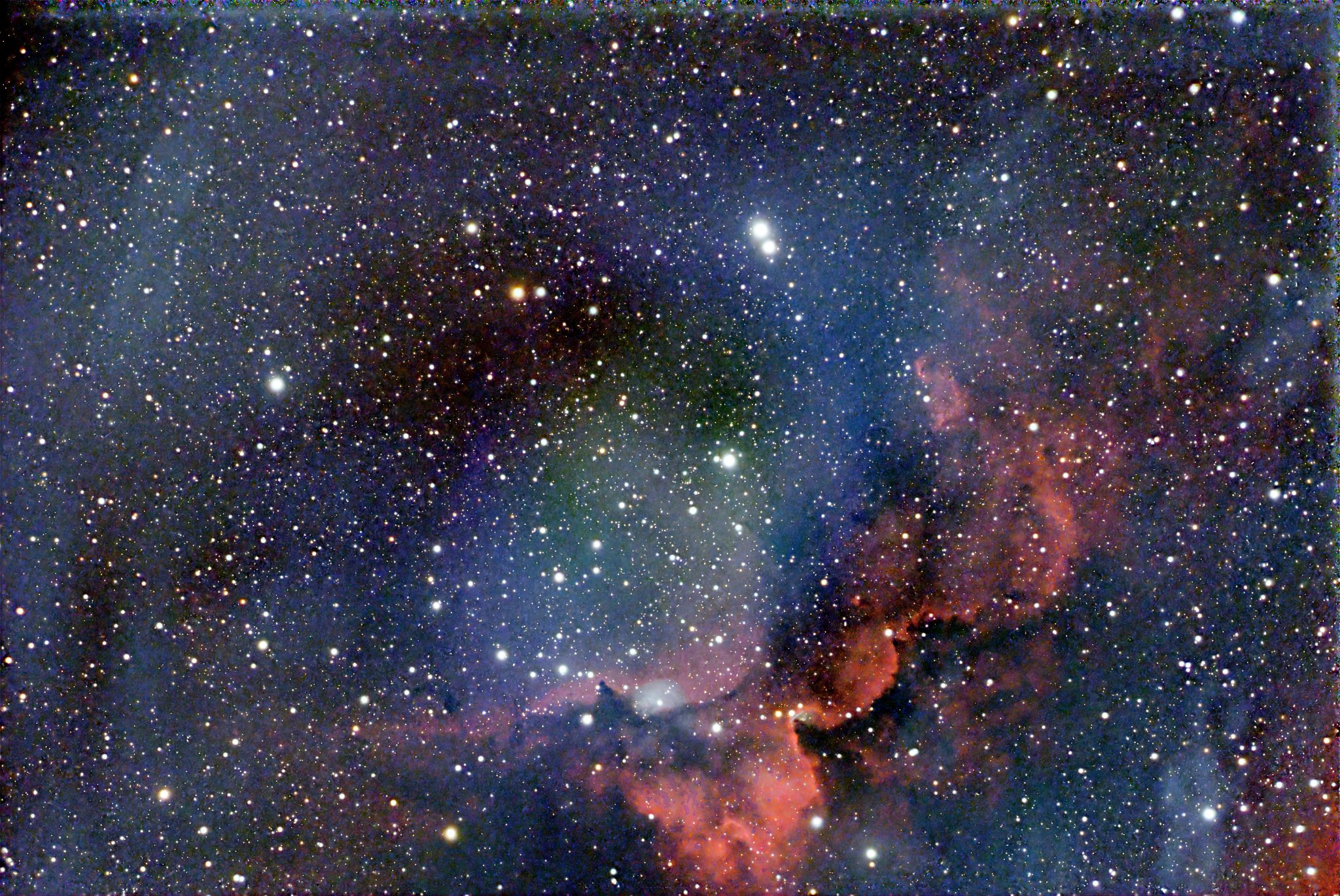 NGC 7380 – Wizard Nebula – Wolf Run Observatory